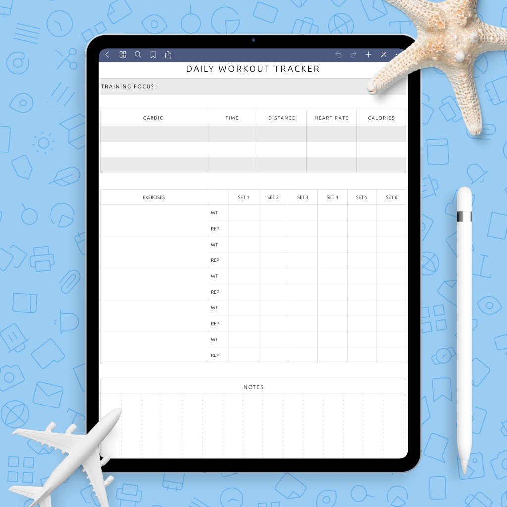Daily Workout Log Template - Download Printable PDF