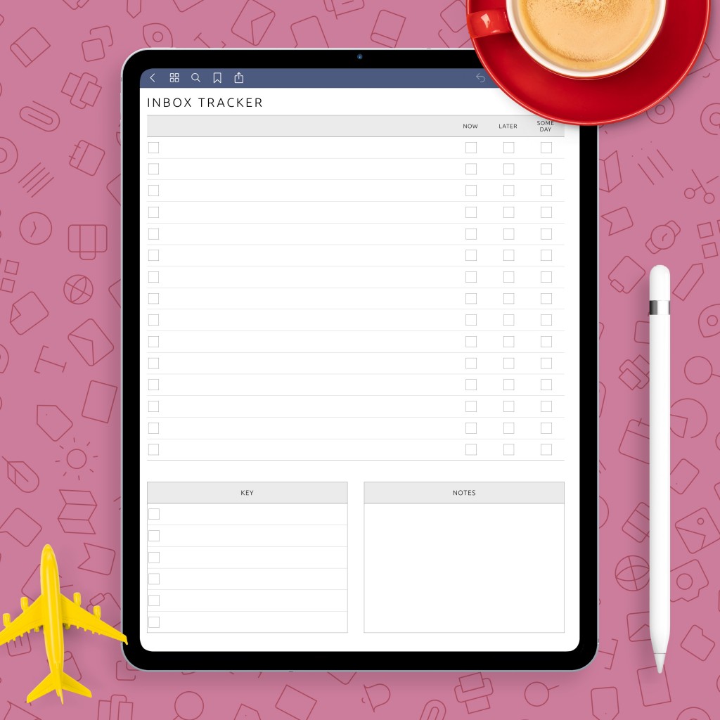 Formal Inbox Tracker Template Template - Printable PDF