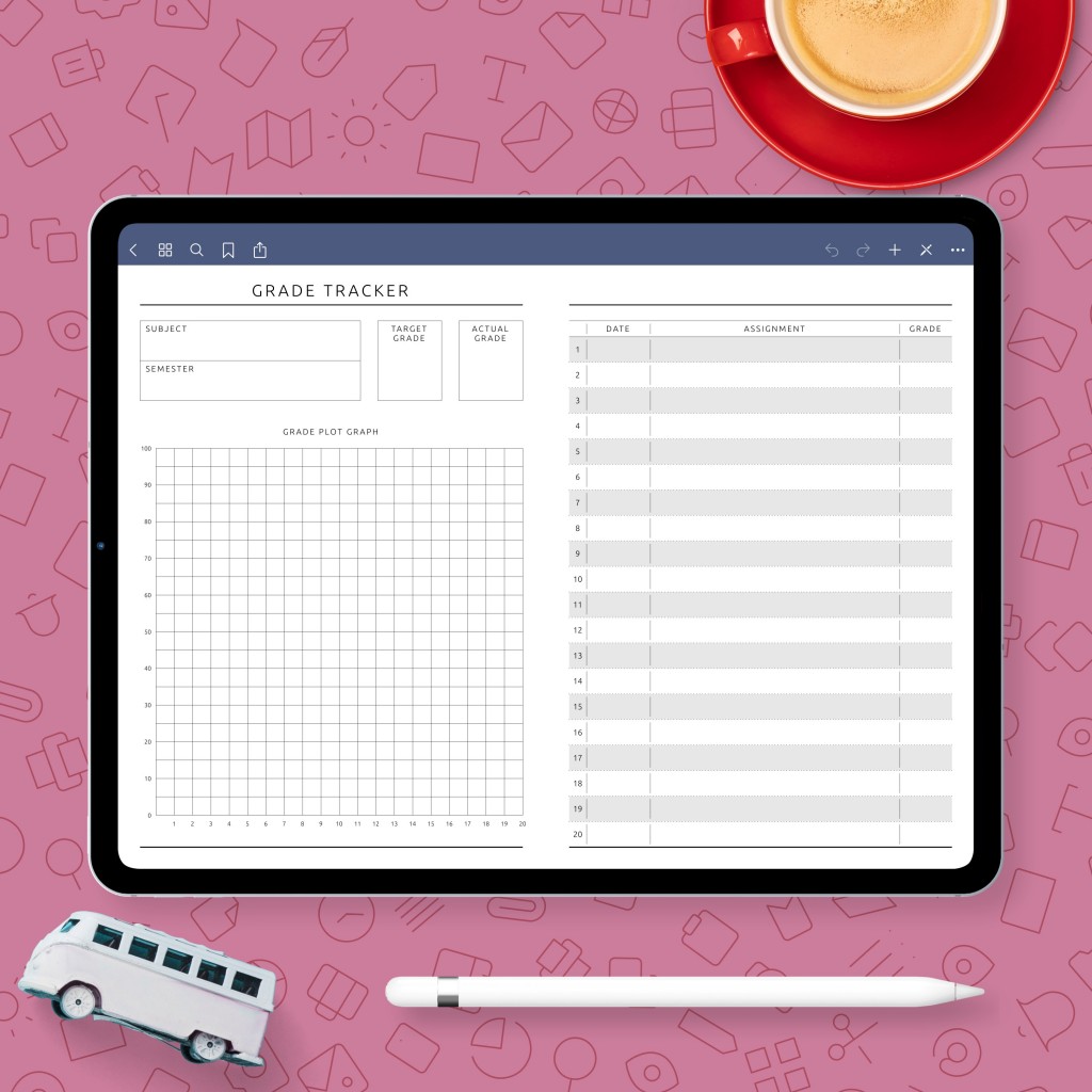 Student Grade Tracker Template - Download Printable PDF