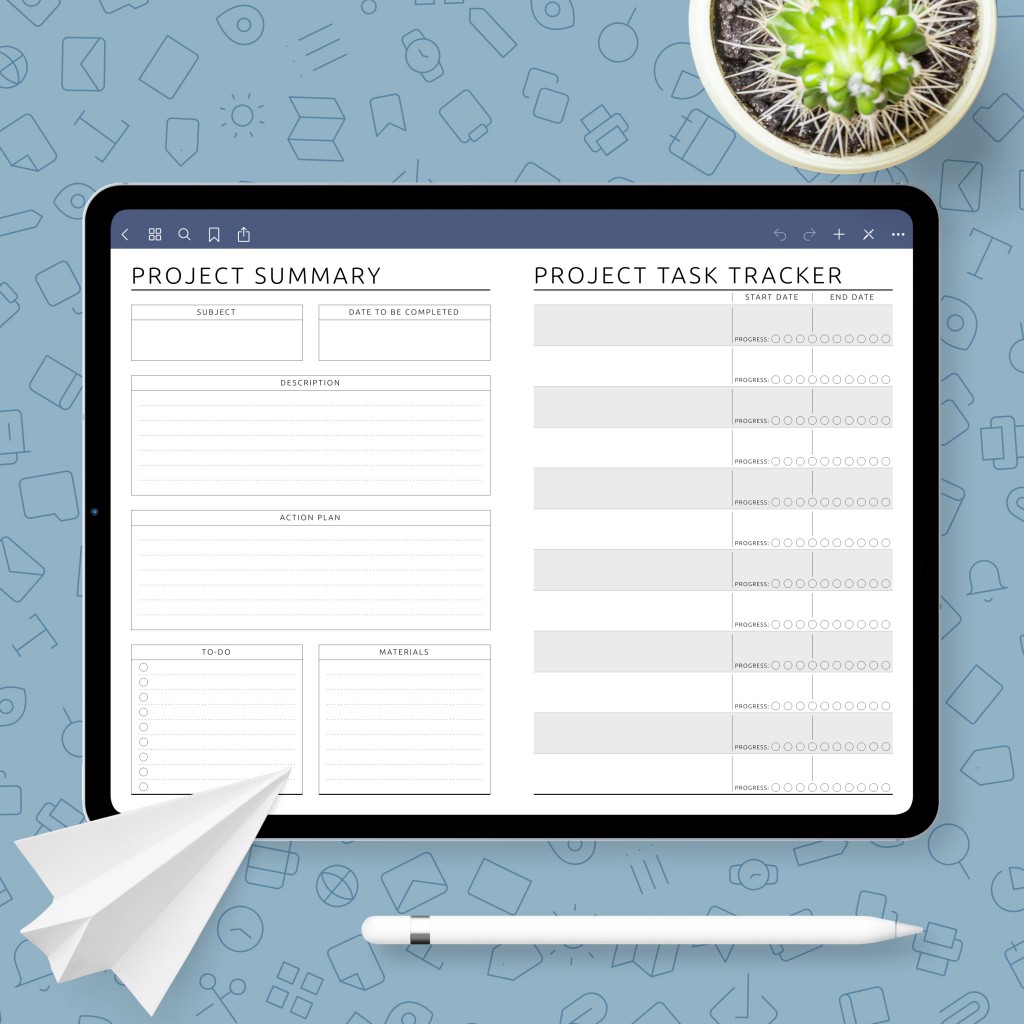 Student Project Planner Template (Original) Template - Download ...