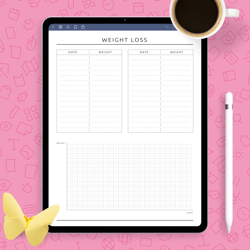 Weight Loss Tracker Template - Download Printable PDF