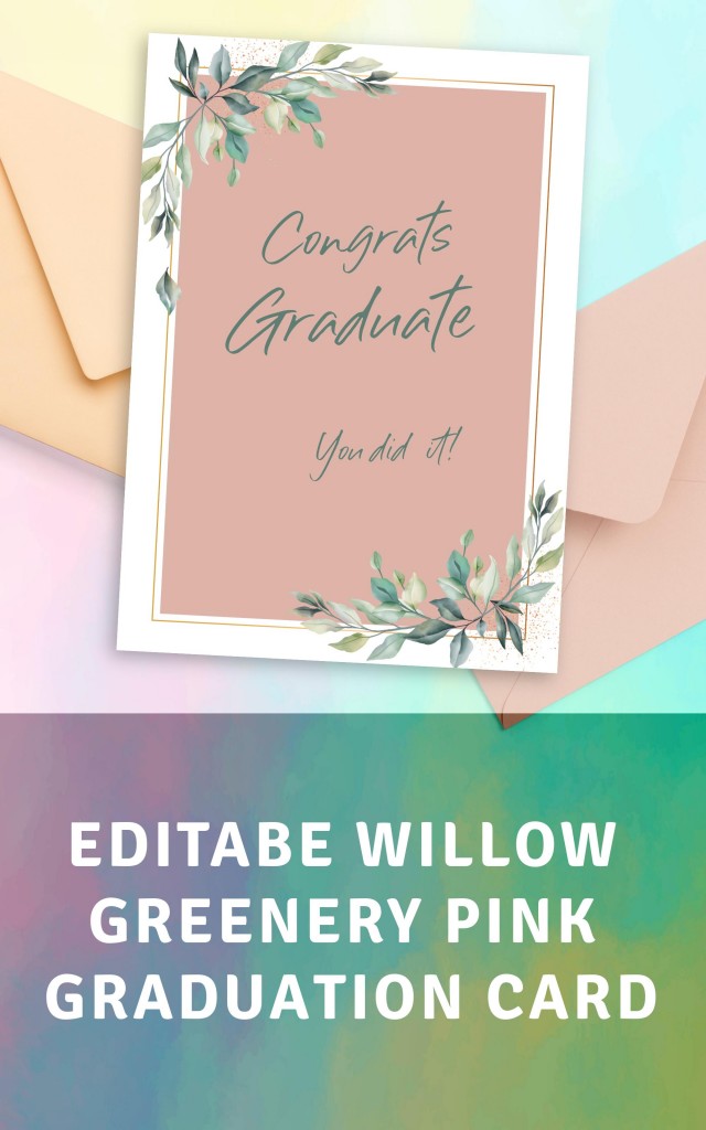 Colored Balloons Graduation Card Template Editable Online